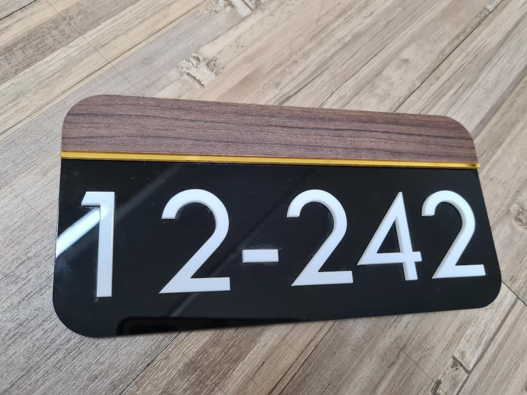 Apartment Unit number sign, Hobbies & Toys, Memorabilia & Collectibles ...
