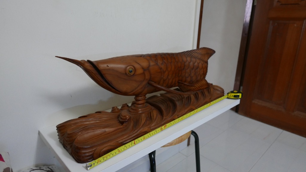 Arowana Display - Made of teak wood, Furniture & Home Living, Home ...