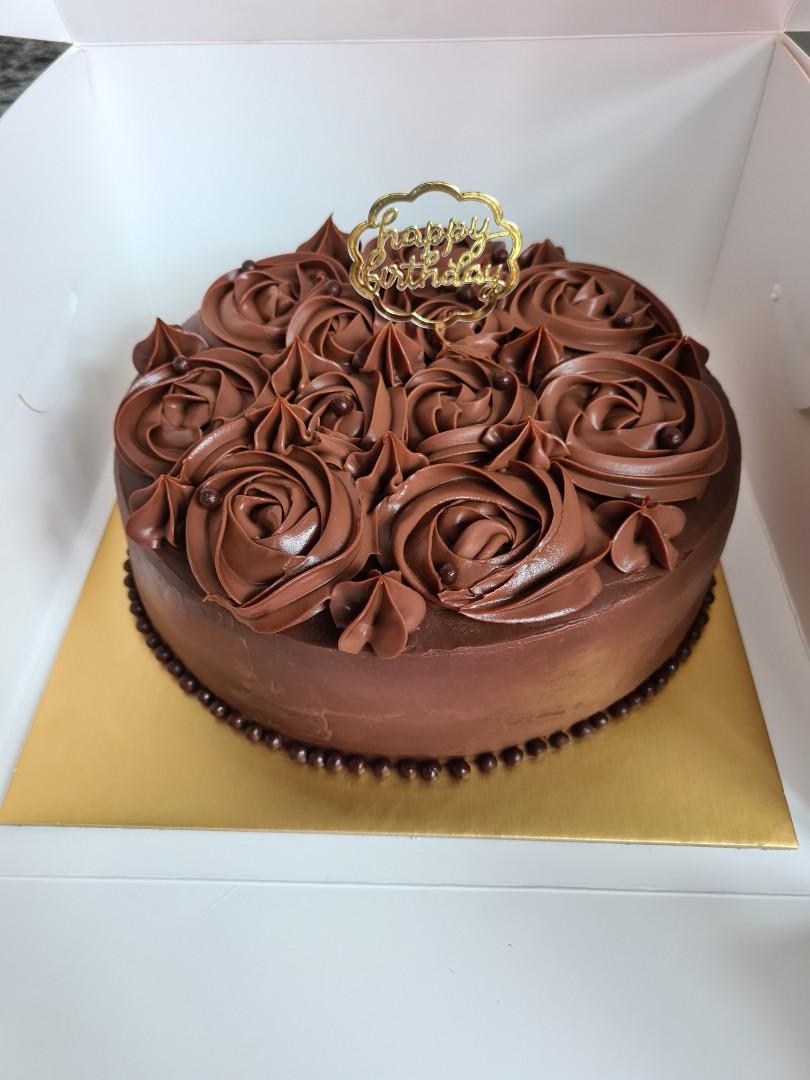 Belgian Chocolate Ganache Cake 8", Food & Drinks, Baked Goods on Carousell