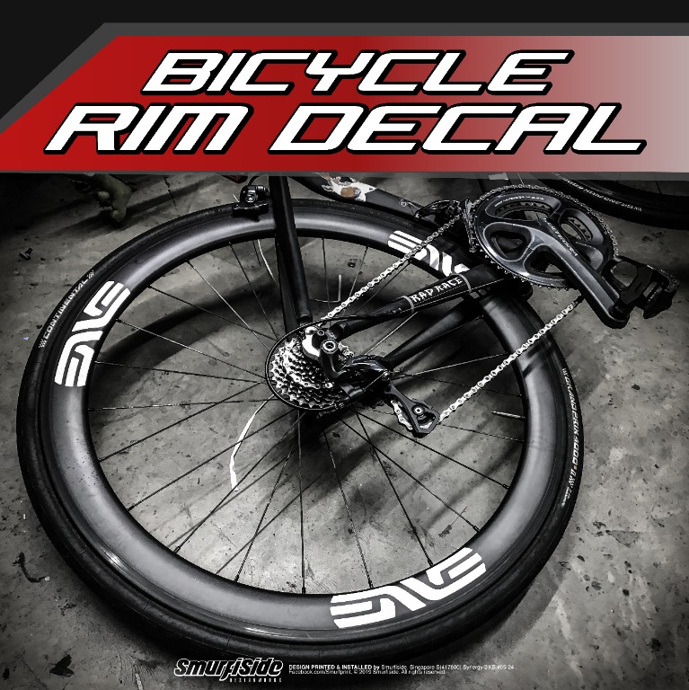 BICYCLE RIM DECAL, Sports Equipment, Bicycles & Parts, Parts ...