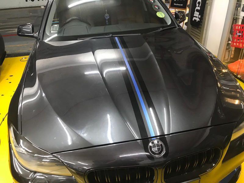 BMW bonnet strip sticker, Car Accessories, Accessories on Carousell