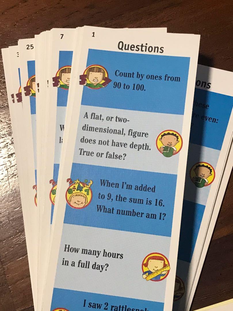 Brain Quest Math Flashcards Grade 1, Books & Stationery, Textbooks ...