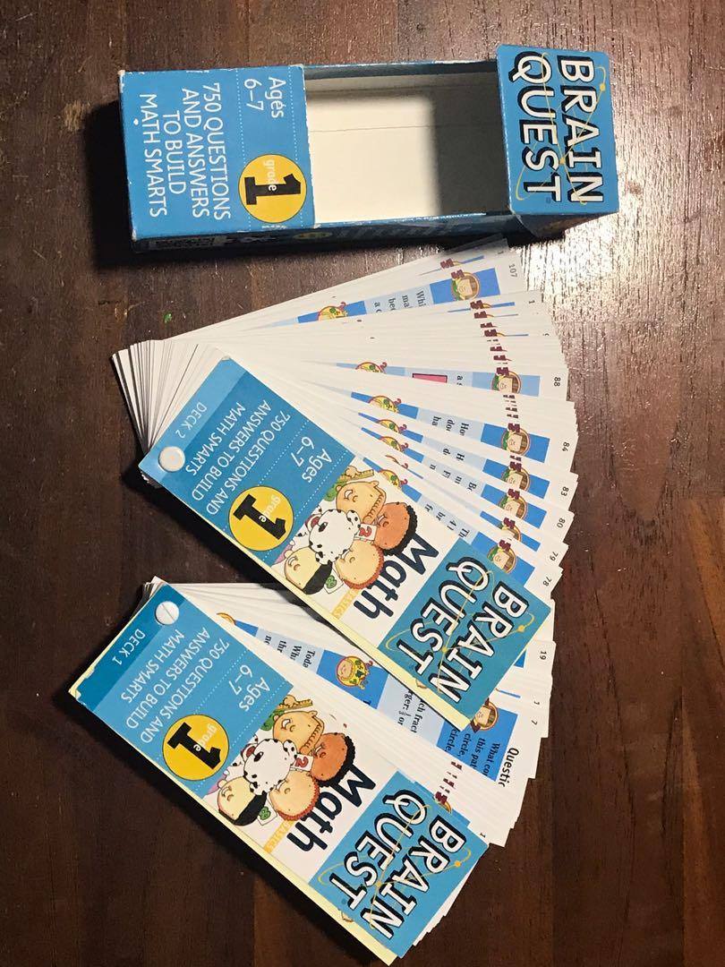 Brain Quest Math Flashcards Grade 1, Books & Stationery, Textbooks ...