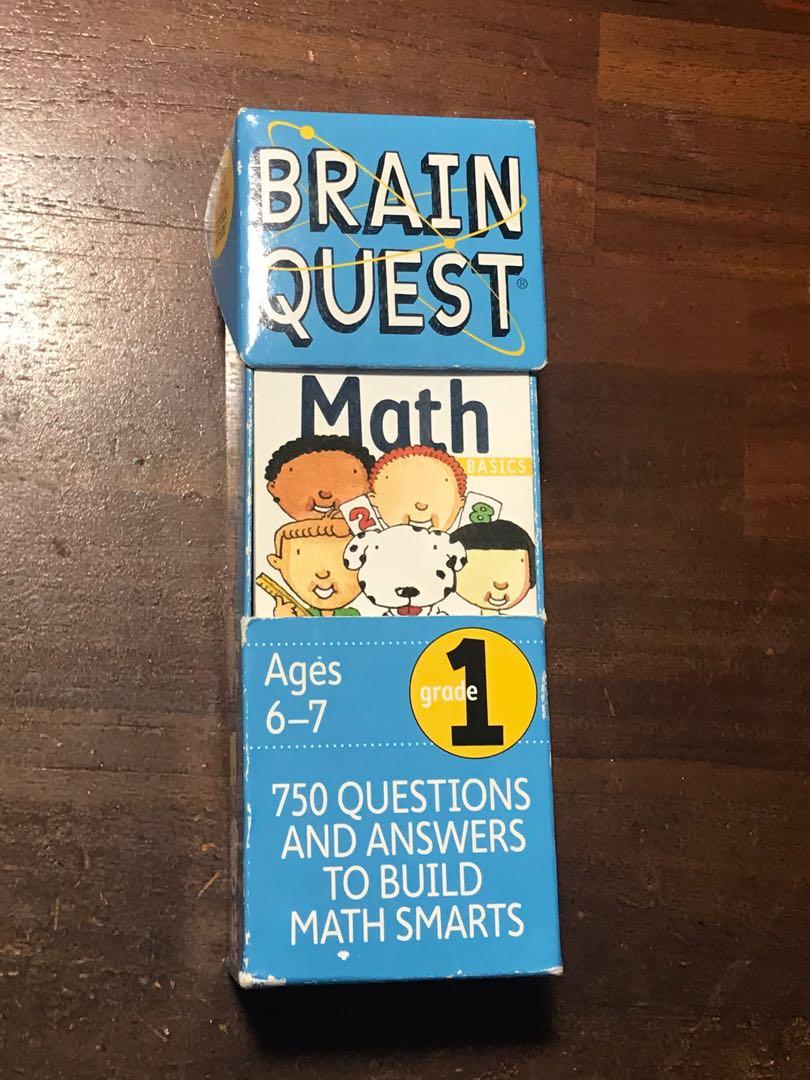 Brain Quest Math Flashcards Grade 1, Books & Stationery, Textbooks ...