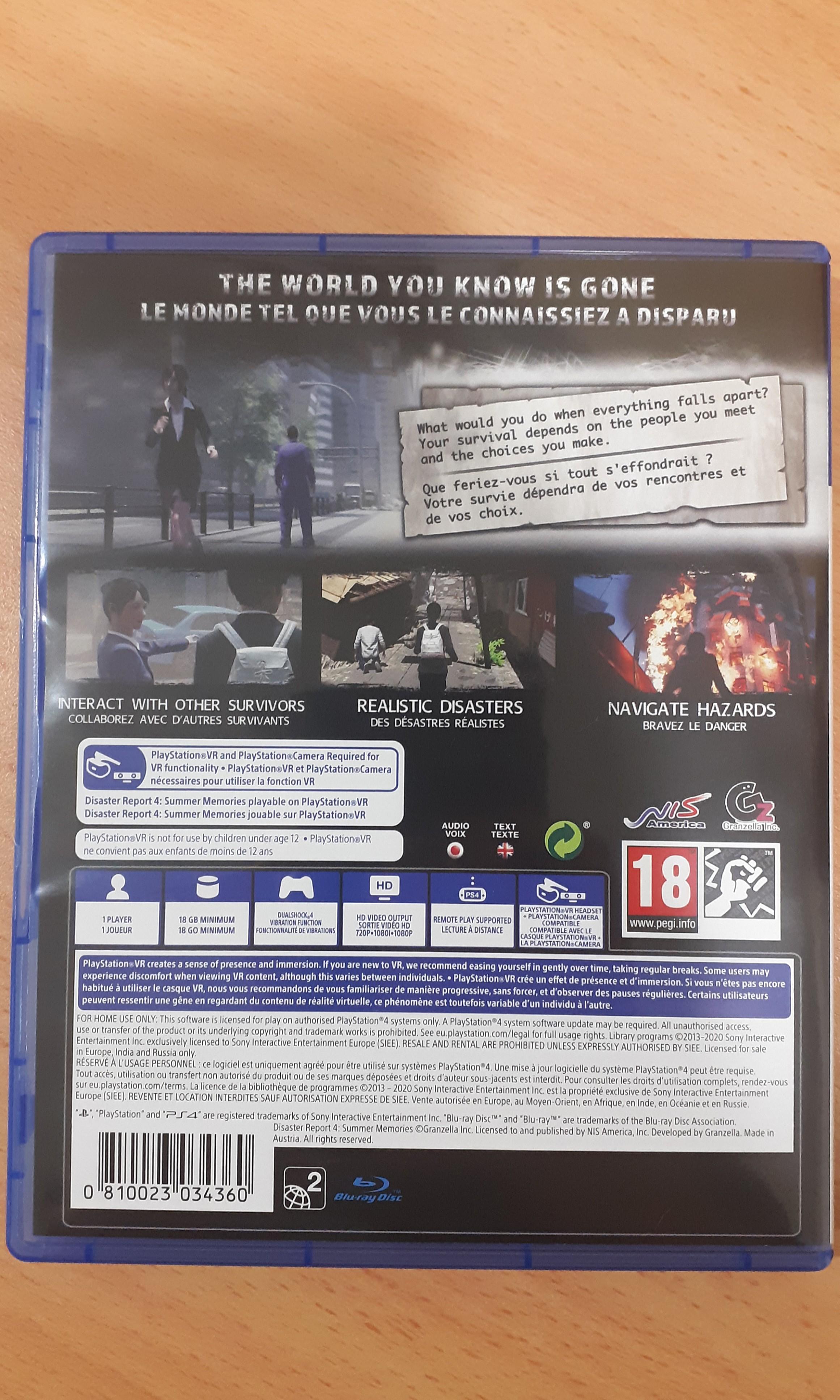 Disaster Report 4 Summer Memories PS4 English & Japanese version, Video ...