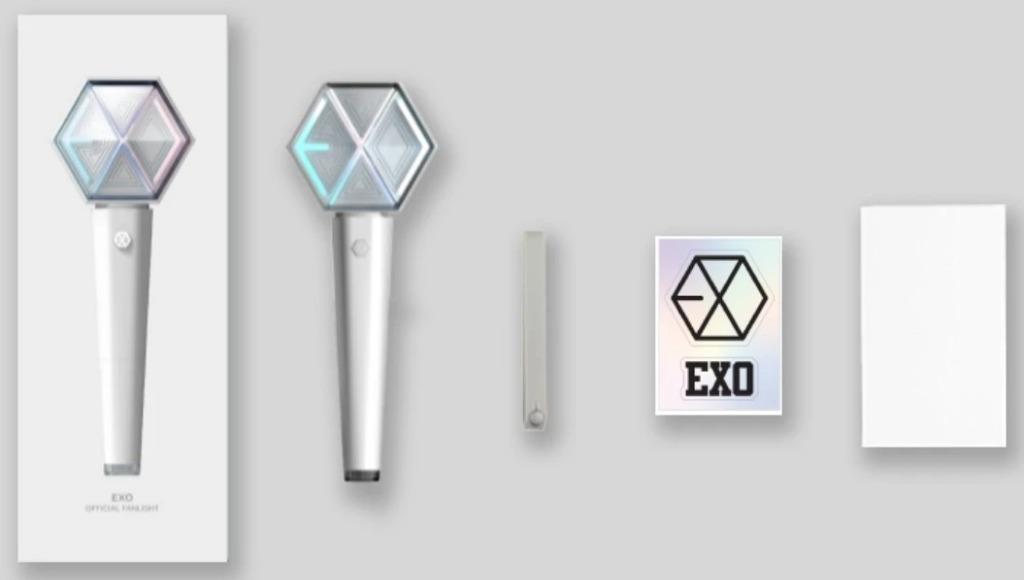 EXO Official Light Stick Version 3 + Sticker Set, Hobbies & Toys ...