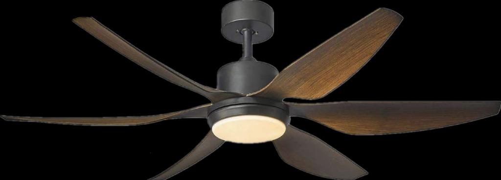 Fanco Heli 6-Blades DC Ceiling Fan with Remote Control and LED 3-Tone ...