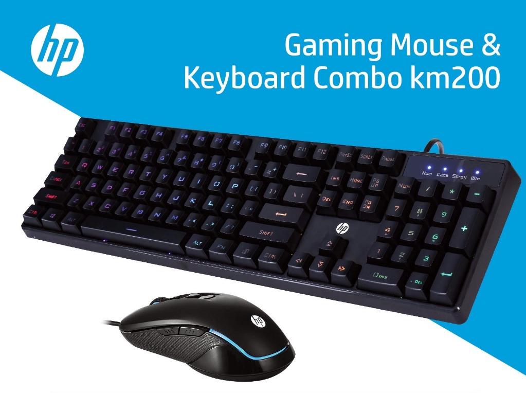 FREE DELIVERY | HP KM200 RAINBOW GAMING KEYBOARD MOUSE COMBO 104 KEYS ...