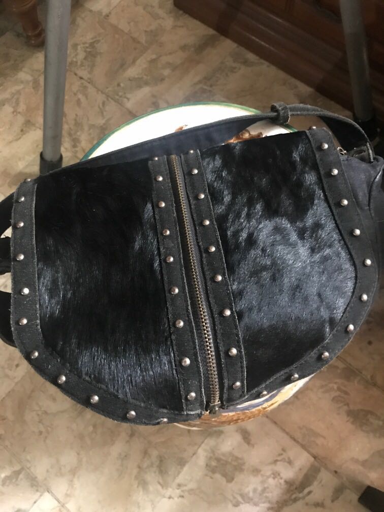 genuine leather with real pony hair, Women's Fashion, Bags & Wallets ...