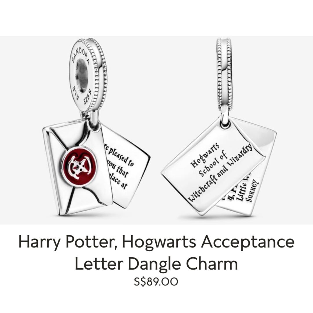 Harry Potter , Hogwarts Acceptance Letter Dangle Charm 799125C01, Women ...