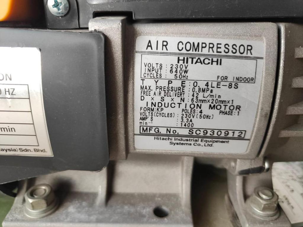 Hitachi Super Oil Free Bebicon Air Compressor @$400 each, Everything ...
