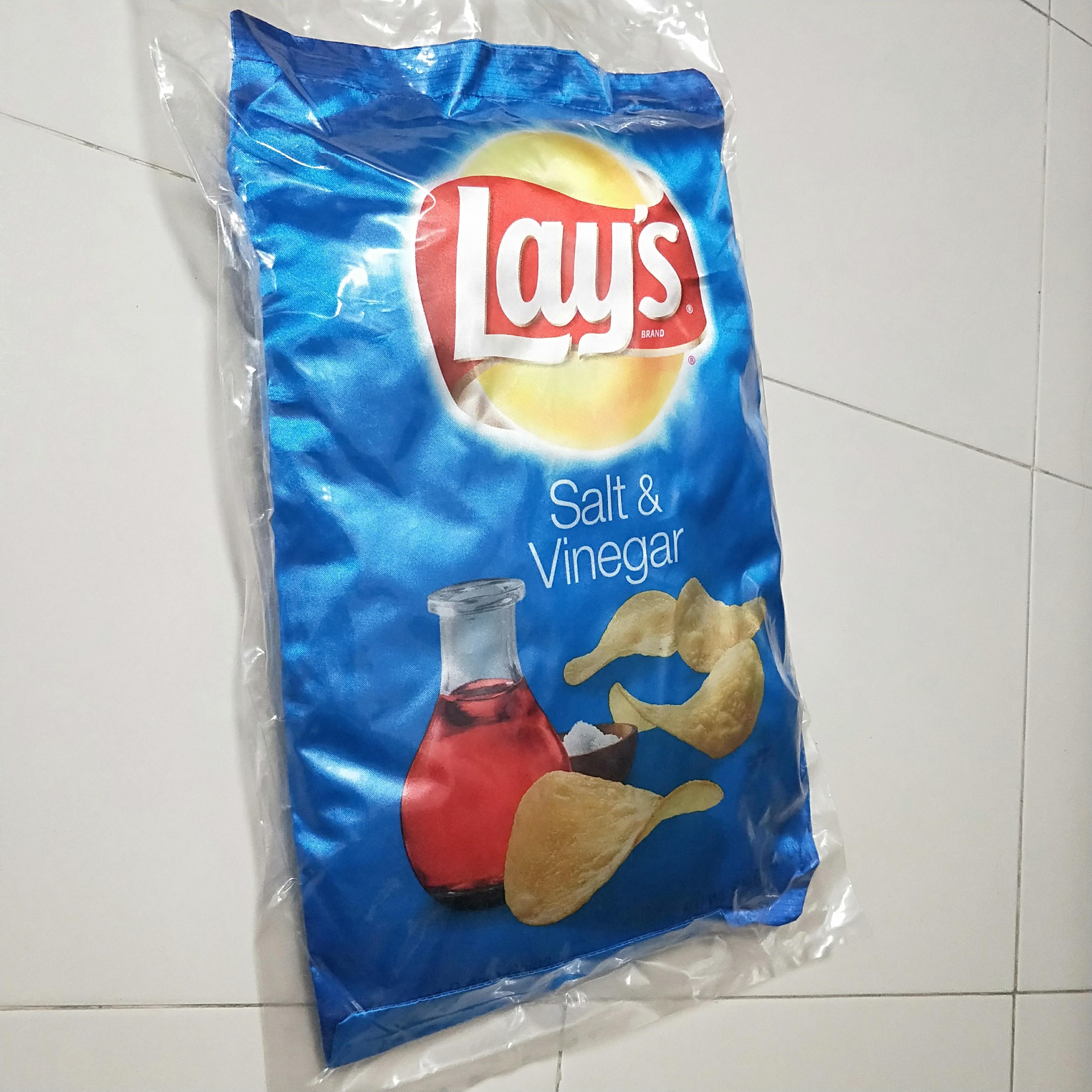 Cushion Pillow: Lay's Potato Chips Salt & Vinegar, Food & Drinks ...