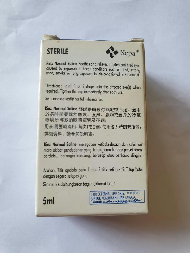 Rinz Eye Drops, Beauty & Personal Care, Face, Face Care on Carousell