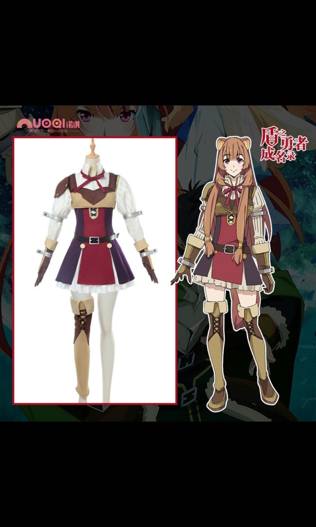 The rising of the shield hero: Raphtalia cosplay costume, Hobbies ...