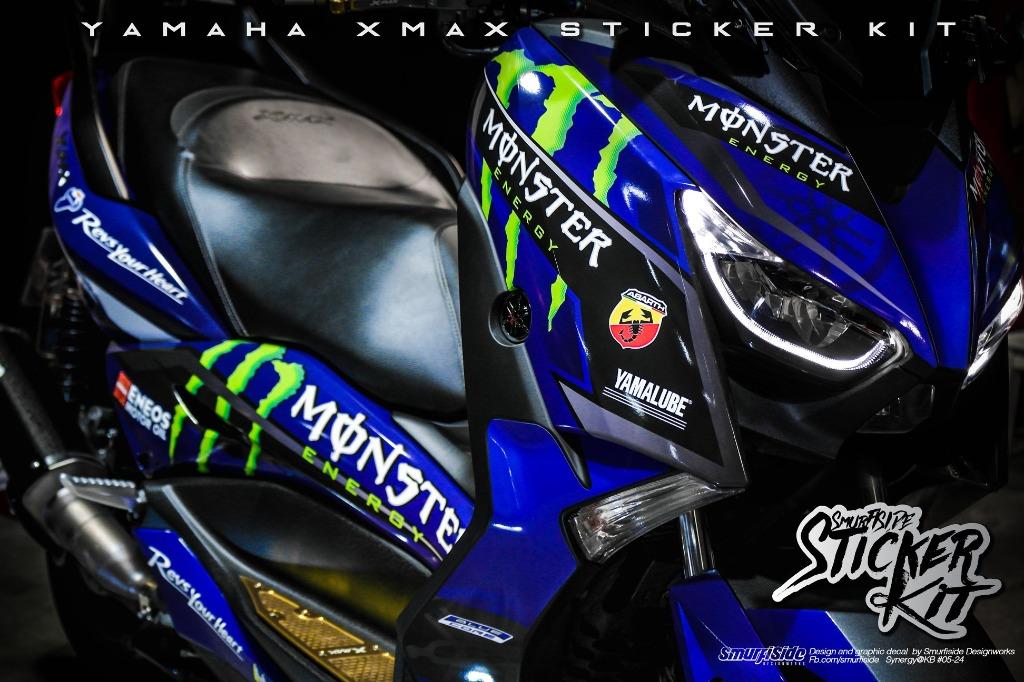 Yamaha Xmax Body decal with Design, Motorcycles, Motorcycle Accessories ...