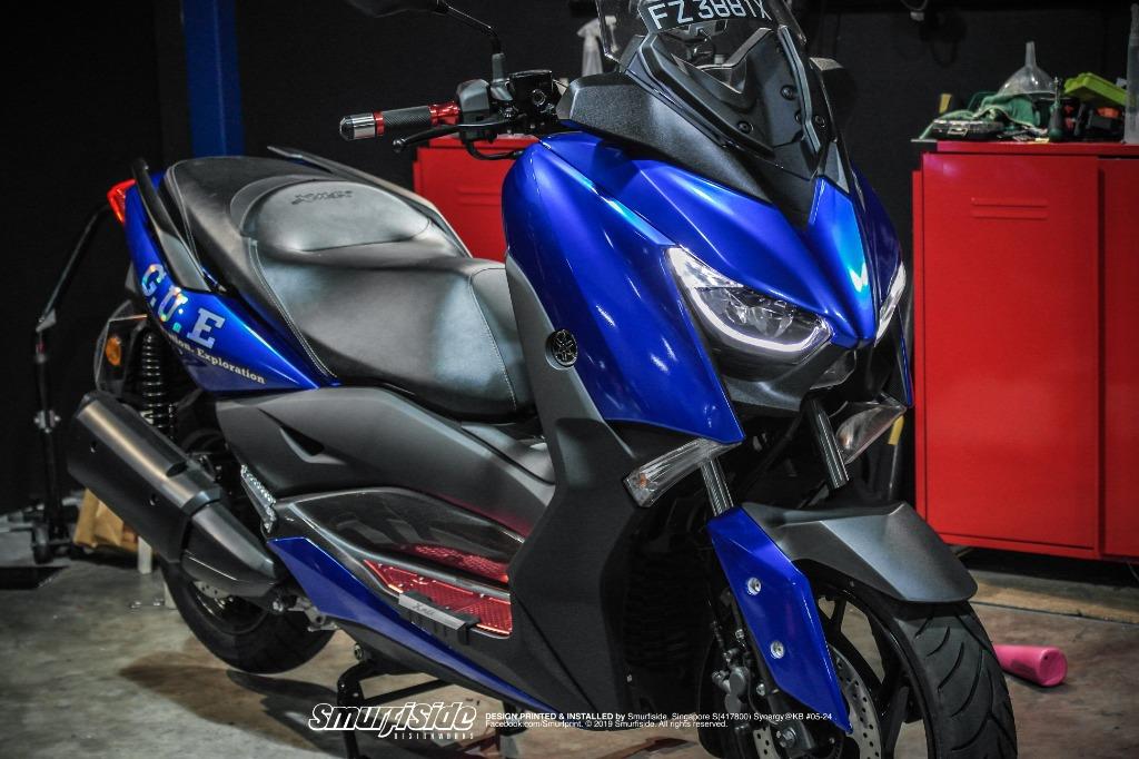 Yamaha XMAX Body wrap Candy Blue, Motorcycles, Motorcycle Accessories ...