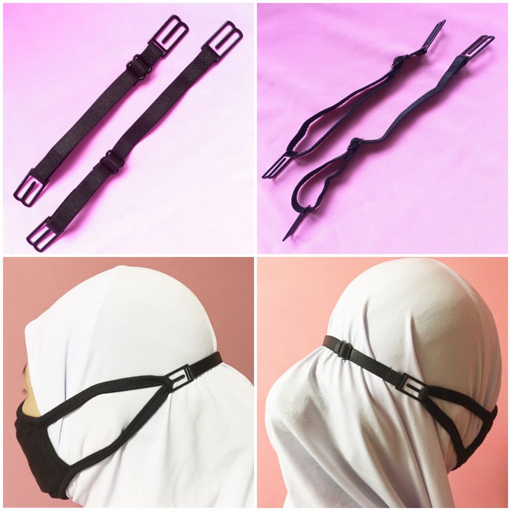 Adjustable Mask Extender/Extension (Black Only), Health & Nutrition ...