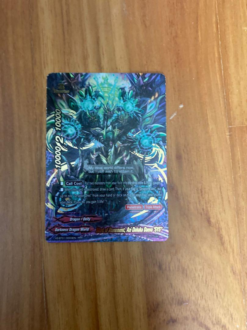 Buddyfight Triple RRR Azi Dahaka Set Dragon/Deity, Toys & Games, Board Games & Cards on Carousell