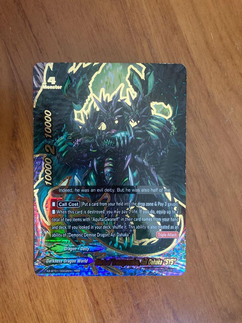 Buddyfight Triple RRR Azi Dahaka Set Dragon/Deity, Toys & Games, Board Games & Cards on Carousell