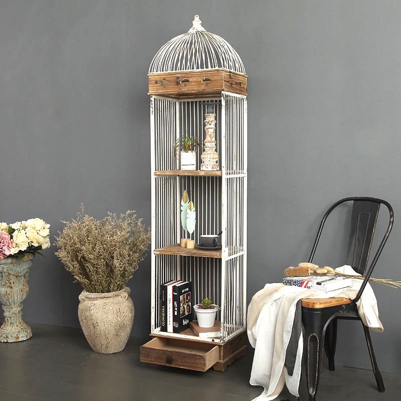 Character rustic wooden cage 3 level rack, Furniture, Others on Carousell