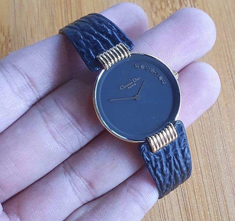 Christian Dior Blackmoon diamond dial, Barang Mewah, Jam Tangan di ...
