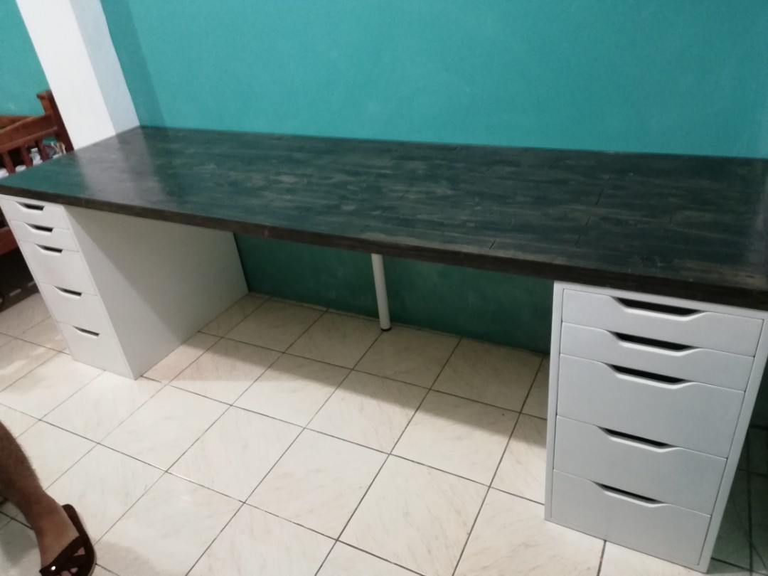 Computer table Alex drawers and countertop Vanity table, computer desk ...