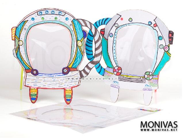 DIY Astronaut Helmet Toy Creative Kids Colouring Art Bonding Activity ...