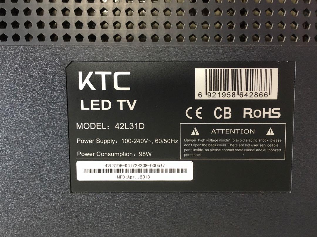 KTC 42” TV, TV & Home Appliances, TV & Entertainment, Media Streamers & Hubs on Carousell