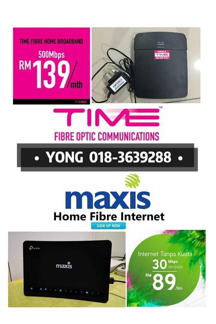 Maxis & time fibre home wifi, Computers & Tech, Parts & Accessories, Networking on Carousell