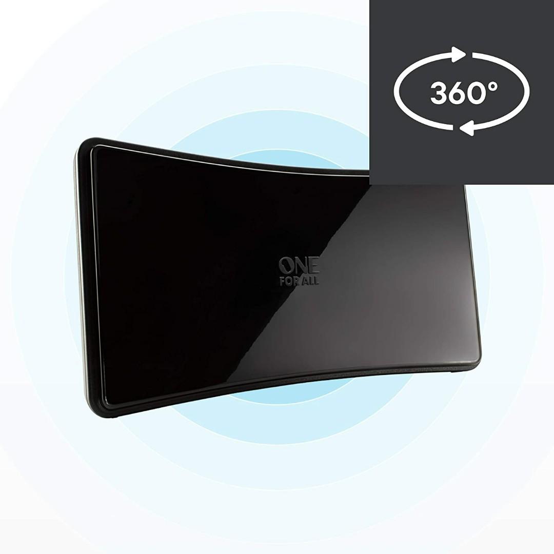 One For All Amplified Indoor Curved Aerial SV9420- Black, TV & Home ...