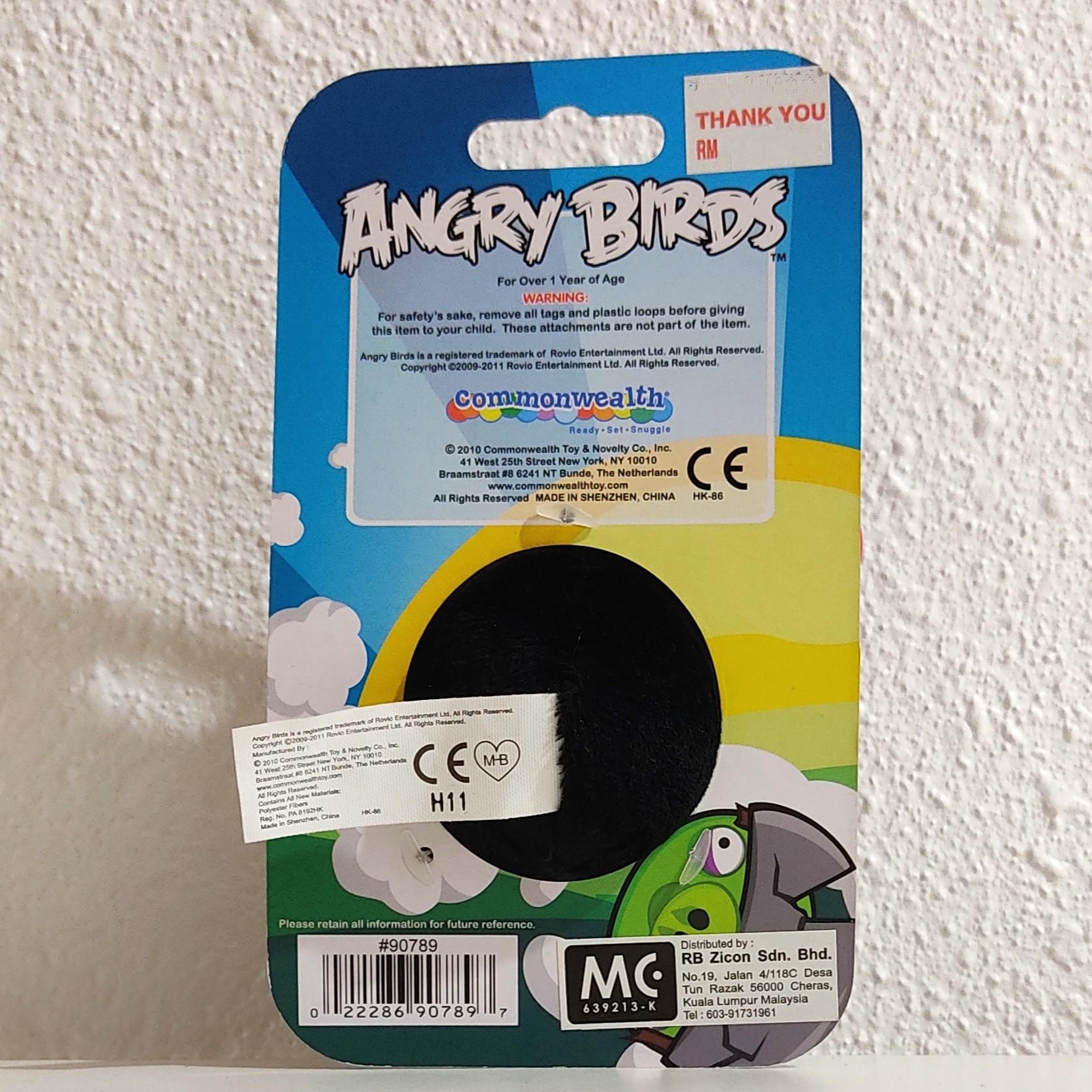 Original Angry Birds Timebomb (Black Bird) Backpack Clip, Hobbies ...