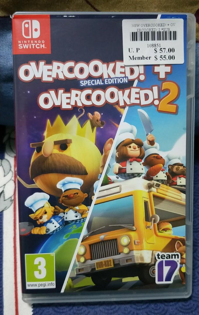 Overcooked + Overcooked2, Video Gaming, Video Games, Nintendo on Carousell
