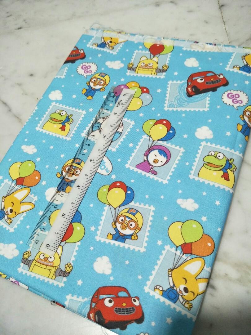 Pororo fabric mask making fabric, Hobbies & Toys, Stationery & Craft ...