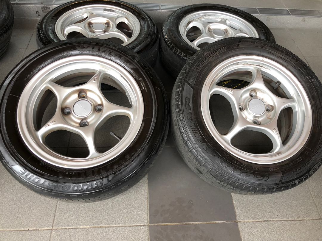 Sport Rim Enkei RPO1 14 inci pcd100, Auto Accessories on Carousell