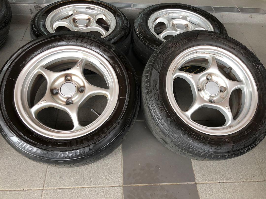 Sport Rim Enkei RPO1 14 inci pcd100, Auto Accessories on Carousell