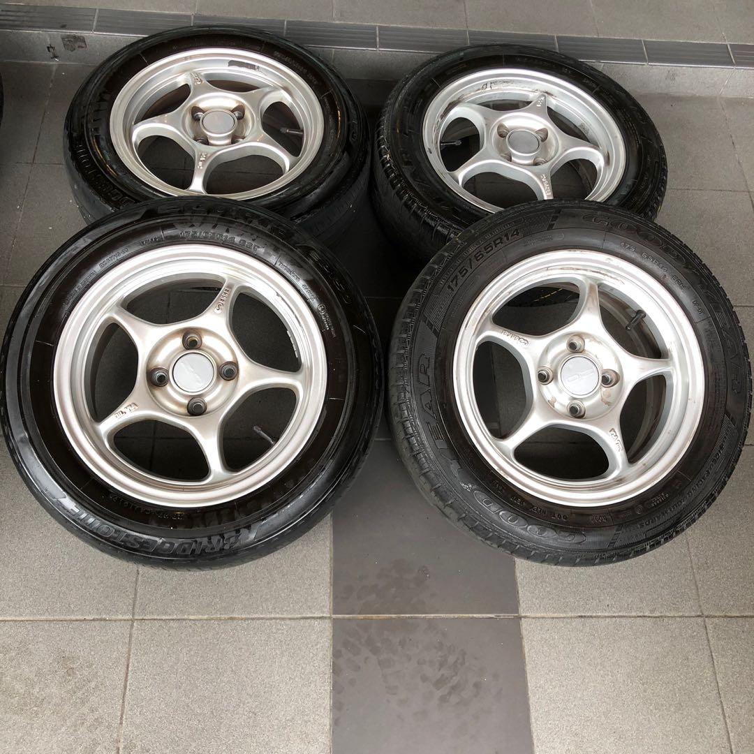 Sport Rim Enkei RPO1 14 inci pcd100, Auto Accessories on Carousell