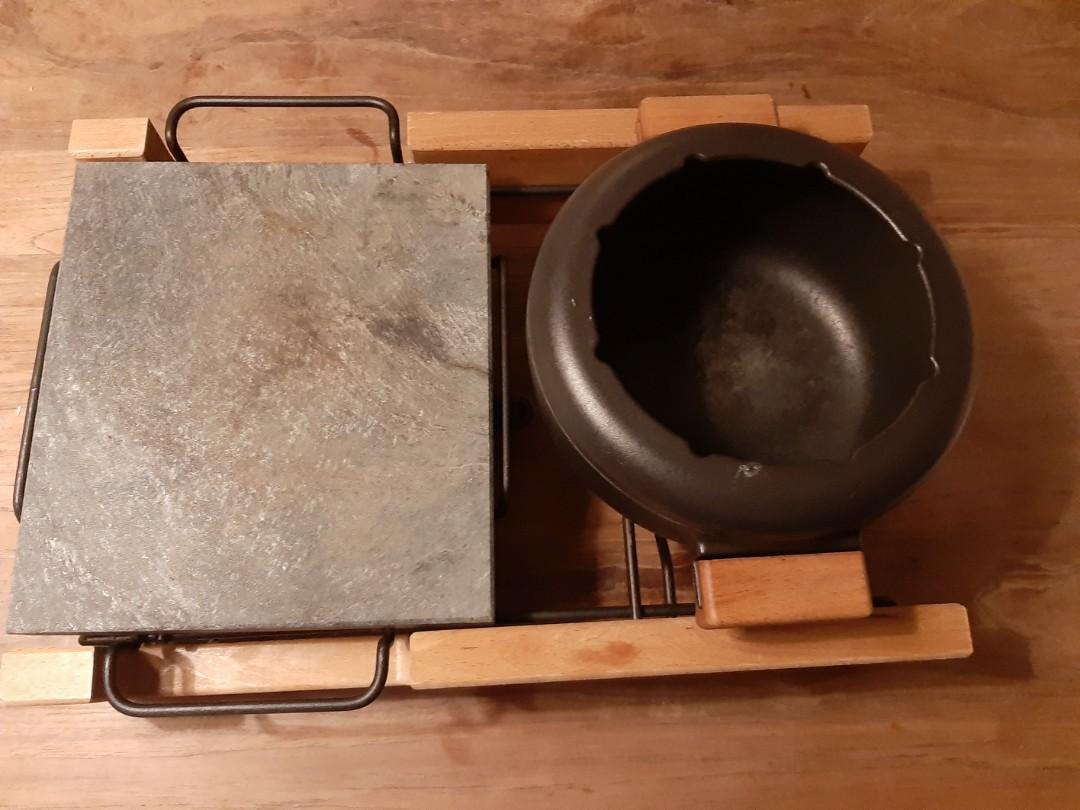 Staub Hot Stone Grill & Fondue Set, Furniture & Home Living ...