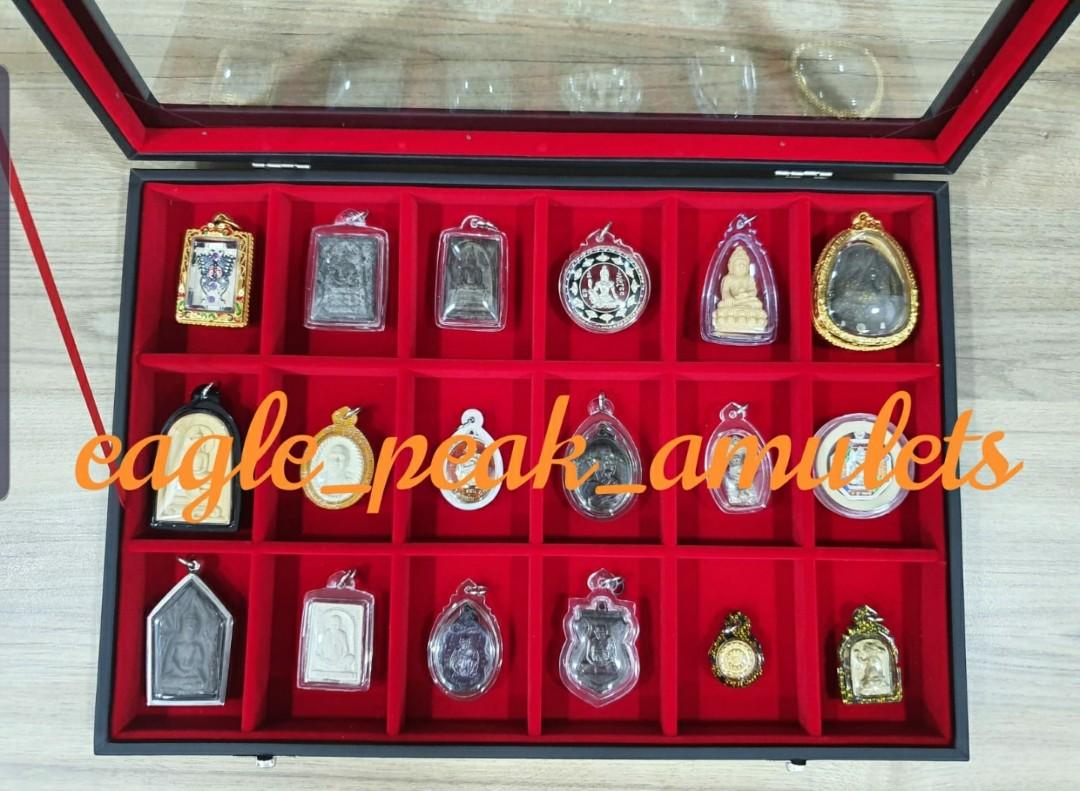 Thai Amulet Display box 18 slot Red, Hobbies & Toys, Memorabilia ...