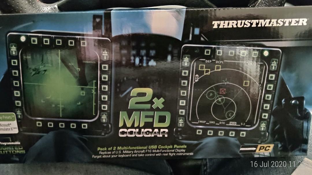 Thrustmaster Cougar MFD flight sim Local Warranty, Video Gaming, Gaming ...
