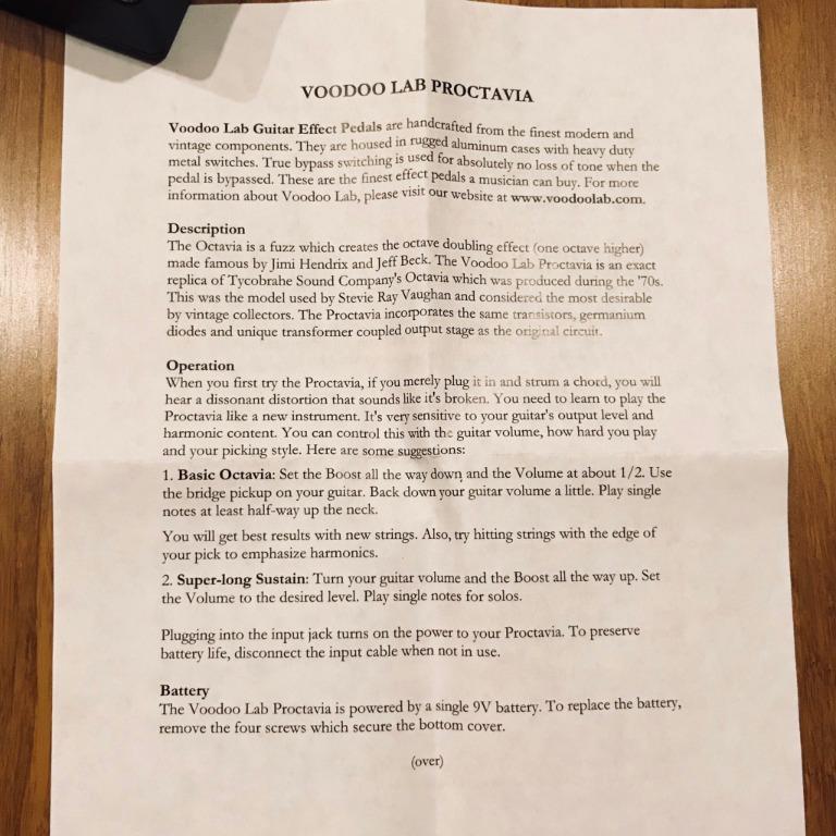 [NEW] Voodoo Labs Proctavia (Tycobrahe Octavia), Hobbies & Toys, Music ...