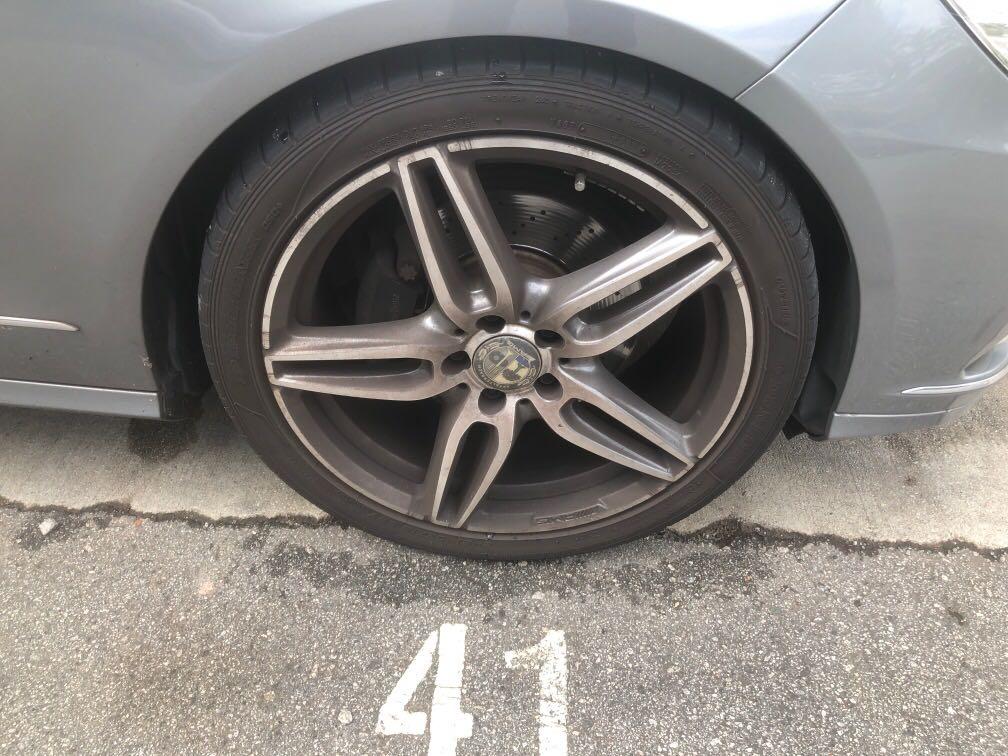 Original W213 Mercedes amg tires rims 4 pcs staggered, Car Accessories ...