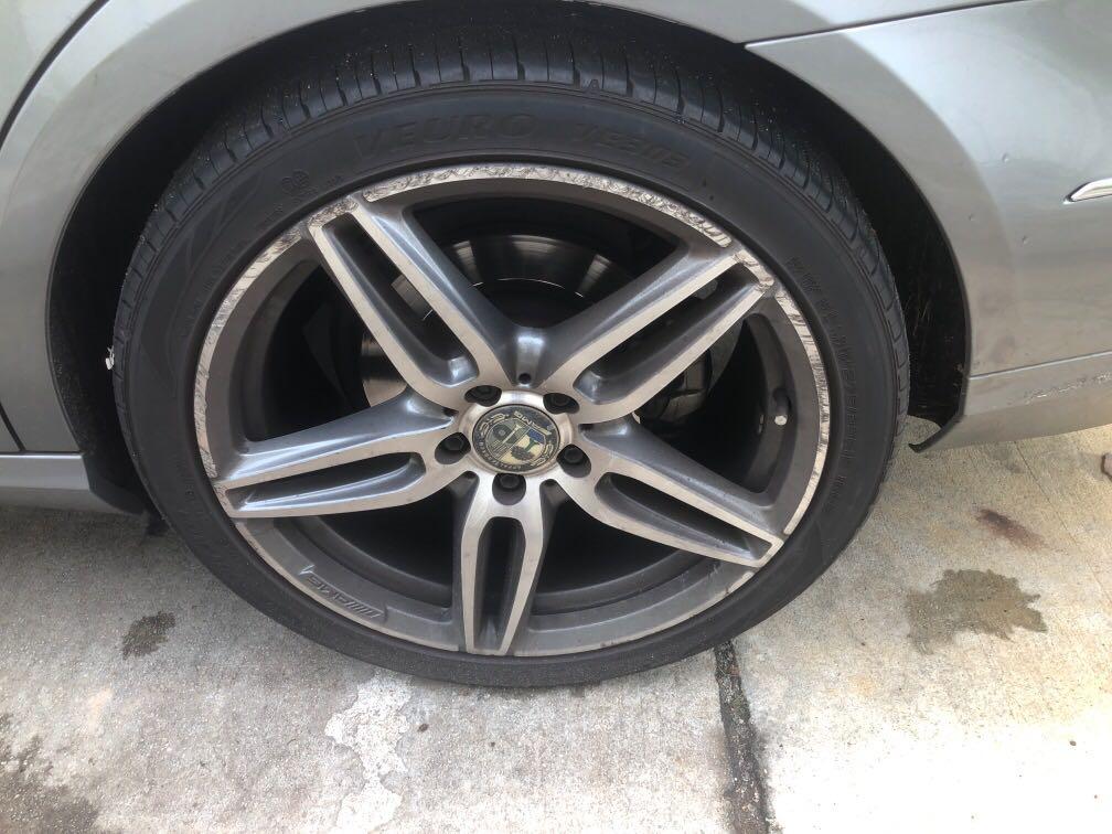 Original W213 Mercedes amg tires rims 4 pcs staggered, Car Accessories ...