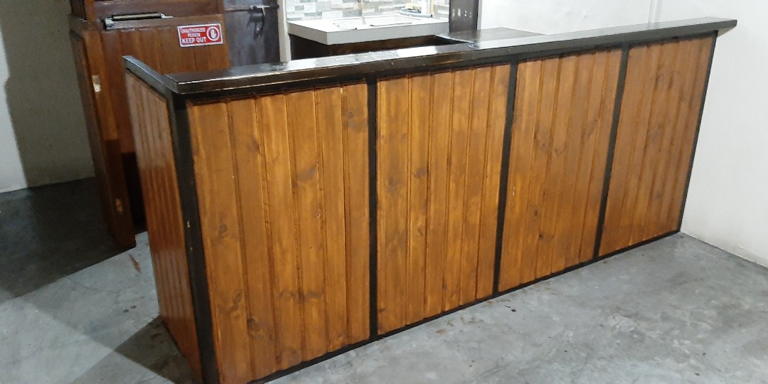 Wooden Rustic Bar Counter, Babies & Kids, Baby Nursery & Kids Furniture ...