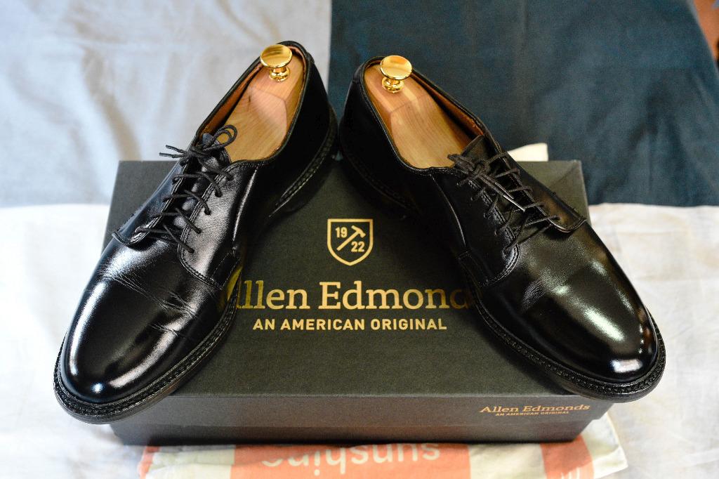 FATHER'S DAY! Allen Edmonds Leeds black leathershoes 8.5, Men's Fashion ...