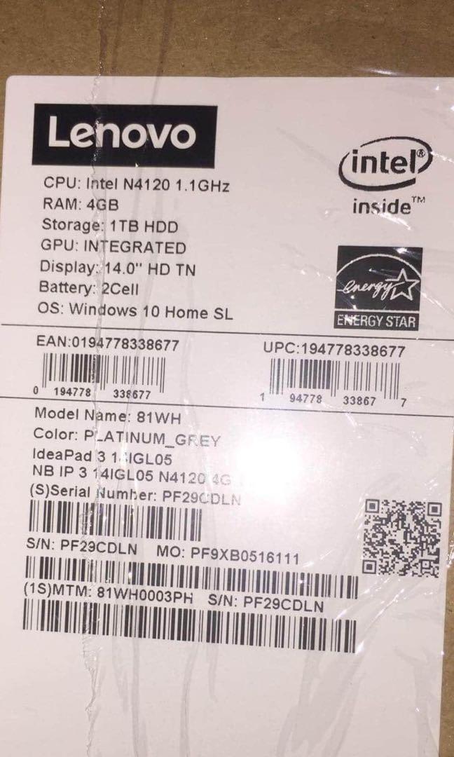 Brand New Laptop Lenovo 81WH, Computers & Tech, Laptops & Notebooks on ...