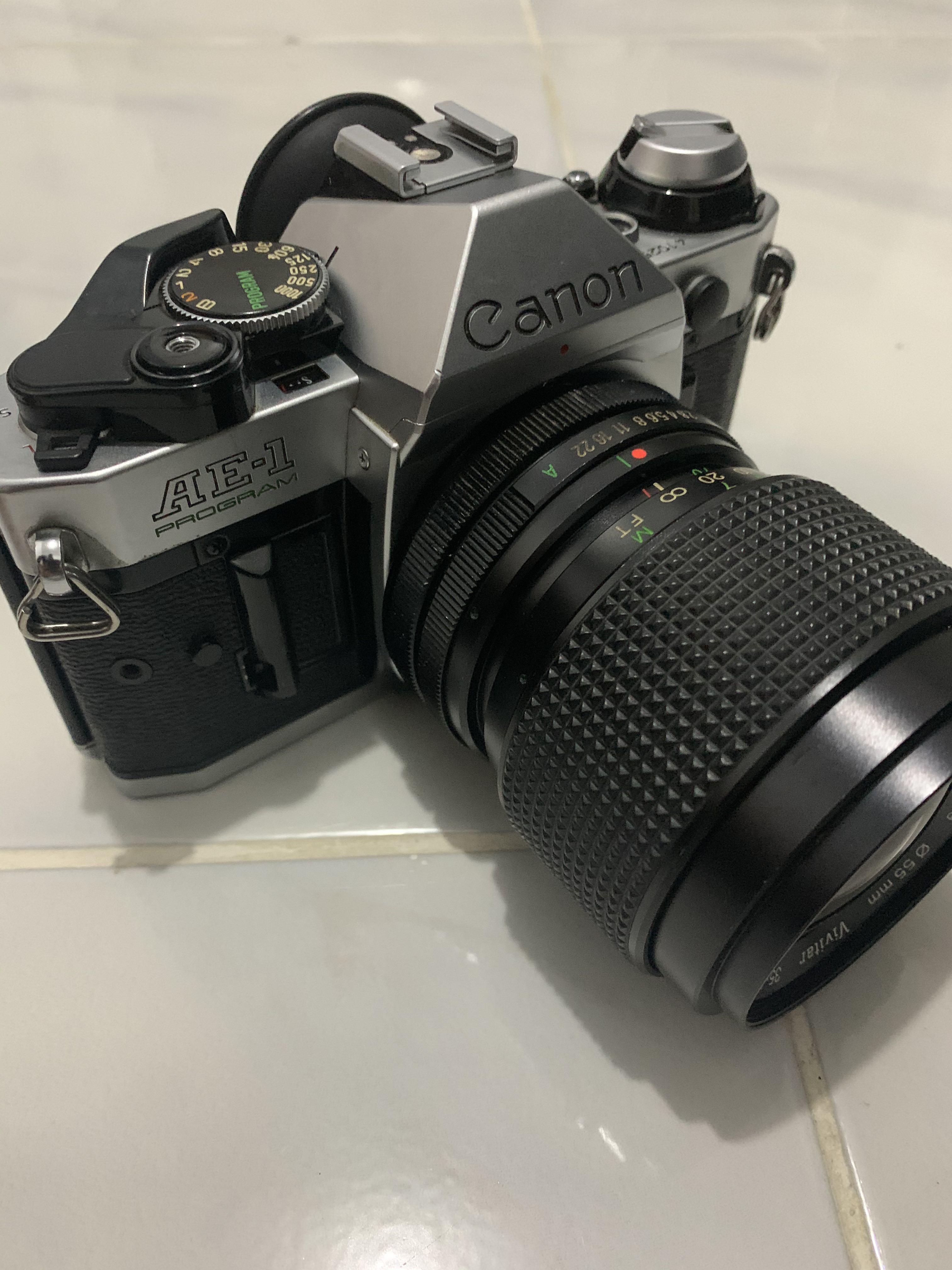 Canon AE-1 Program Film Camera Set, Photography, Cameras on Carousell