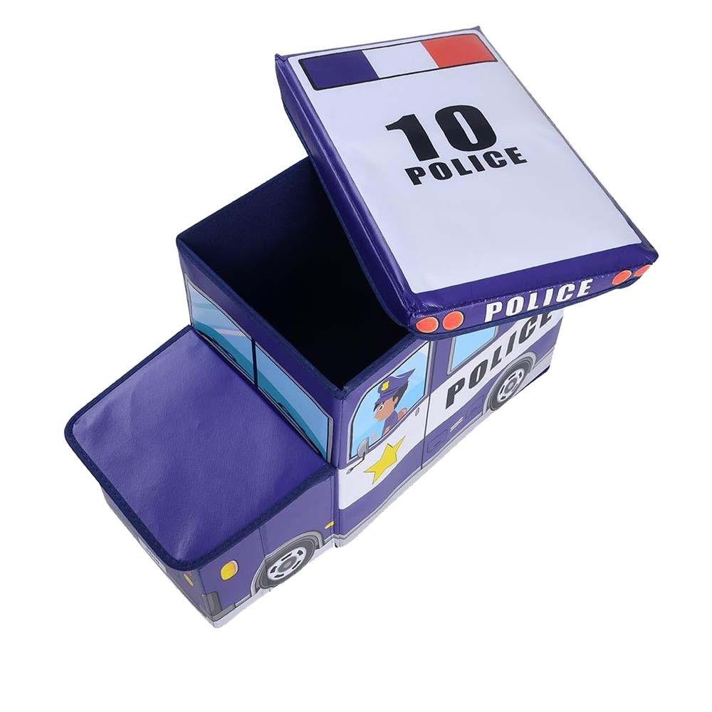 Delly Police Black Organizer for Kids Clothes Box Folding Cartoon Car ...