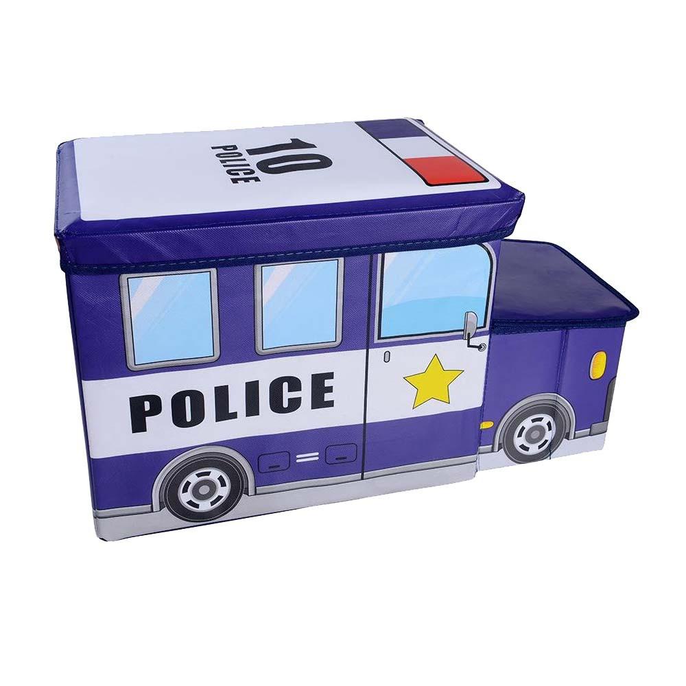 Delly Police Black Organizer for Kids Clothes Box Folding Cartoon Car ...