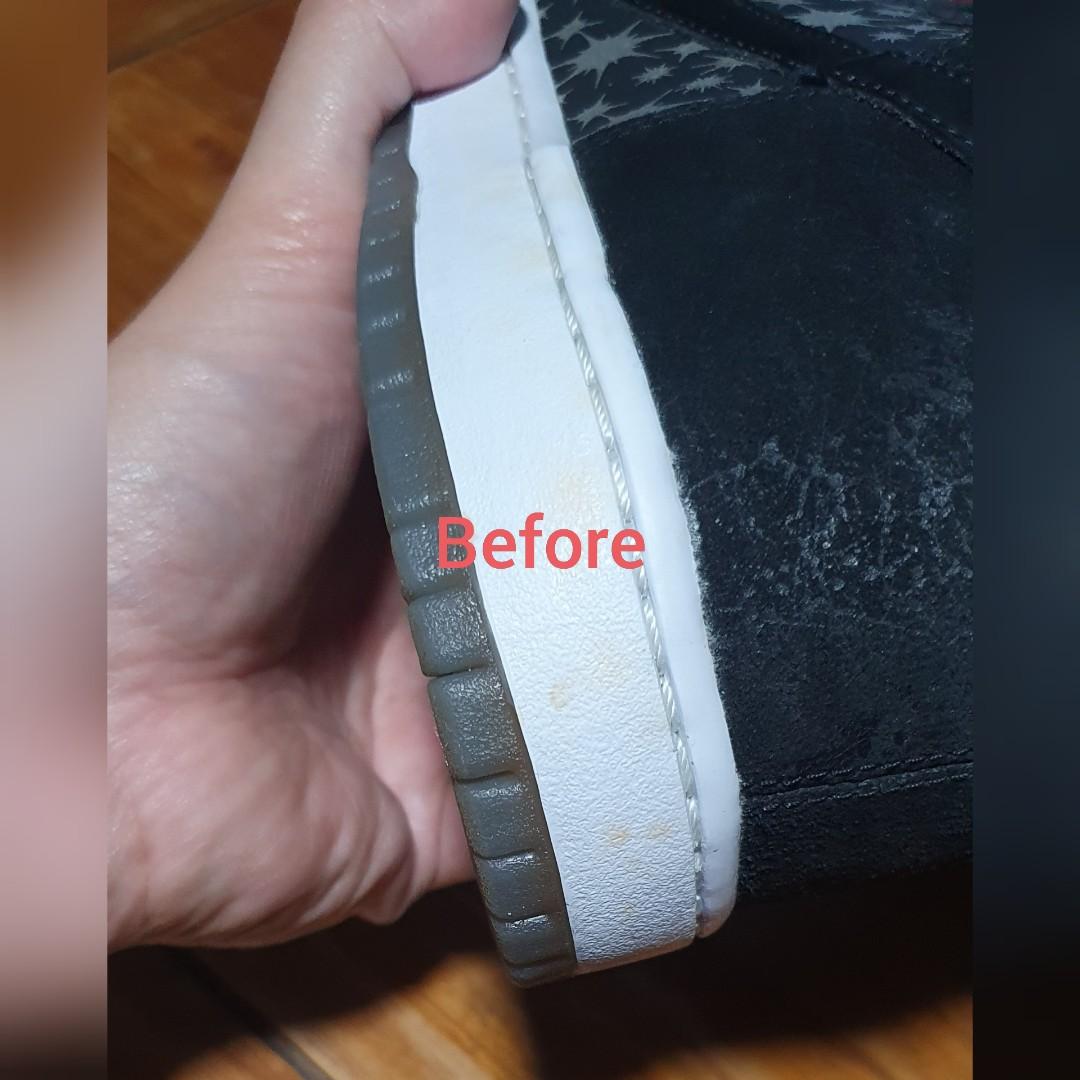 De-yellowing of oxidized midsoles, Men's Fashion, Footwear, Sneakers on ...