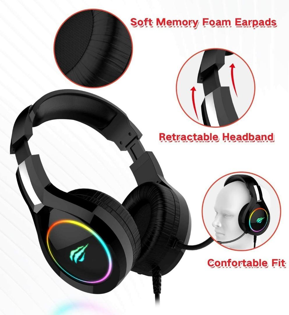 havit RGB Wired Gaming Headset PC USB 3.5mm XBOX / PS4 Headsets with ...